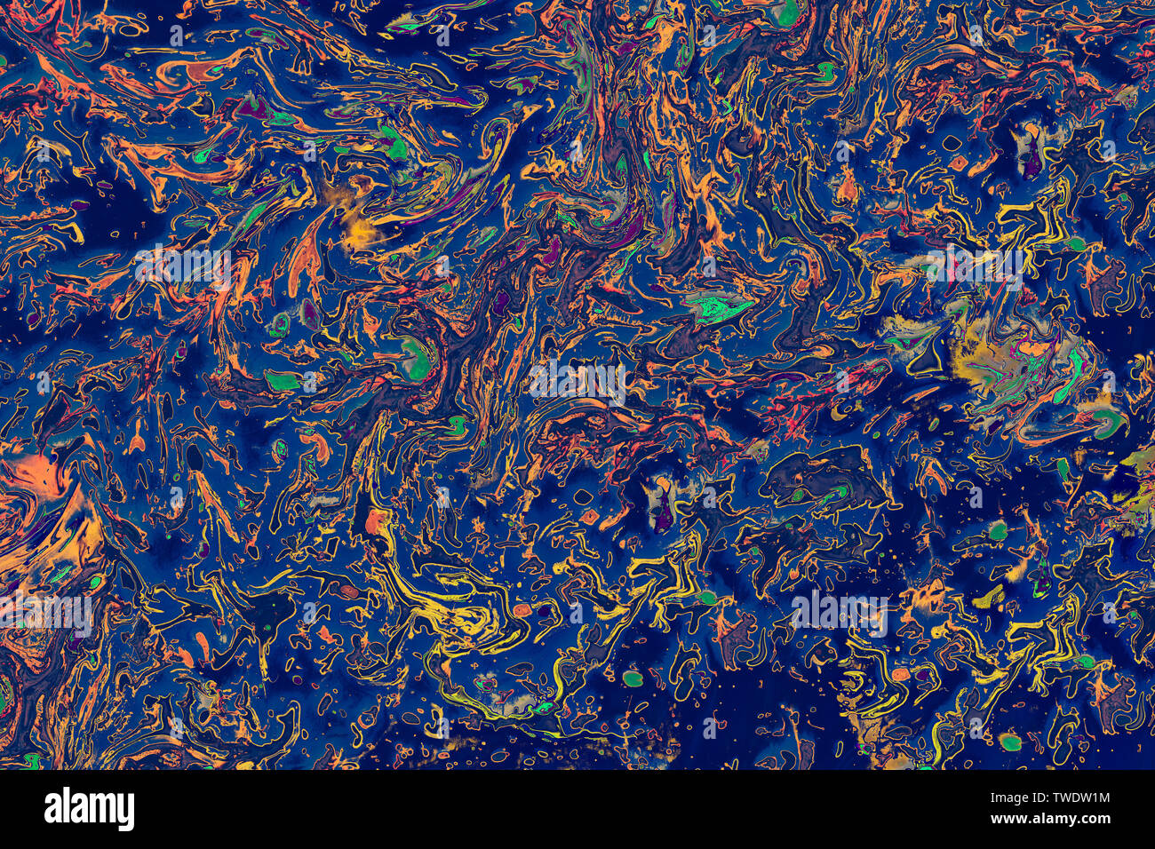 Traditional Ottoman Turkish abstract marbling art patterns as ...