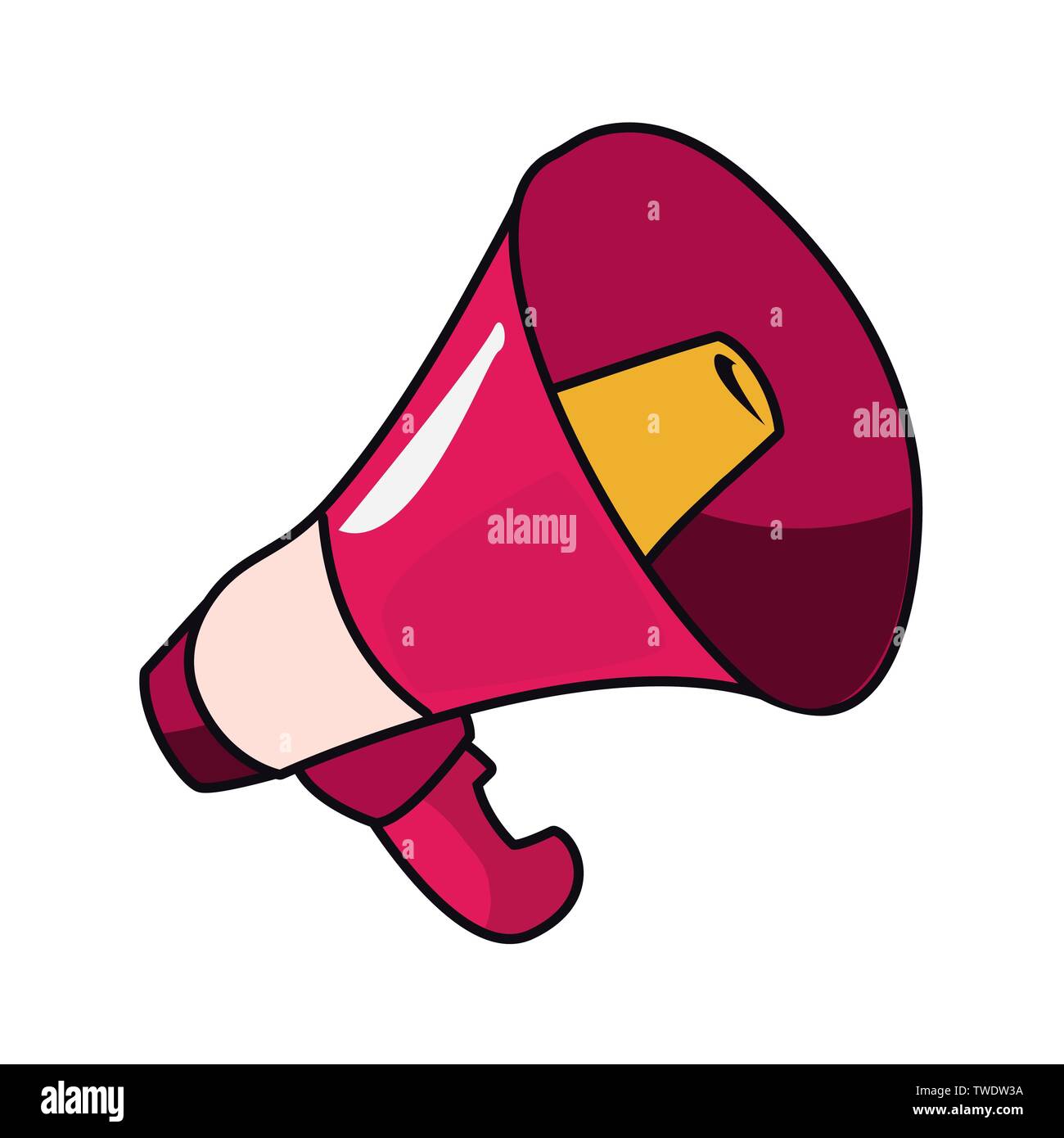 megaphone comic pop art on white background vector illustration Stock ...
