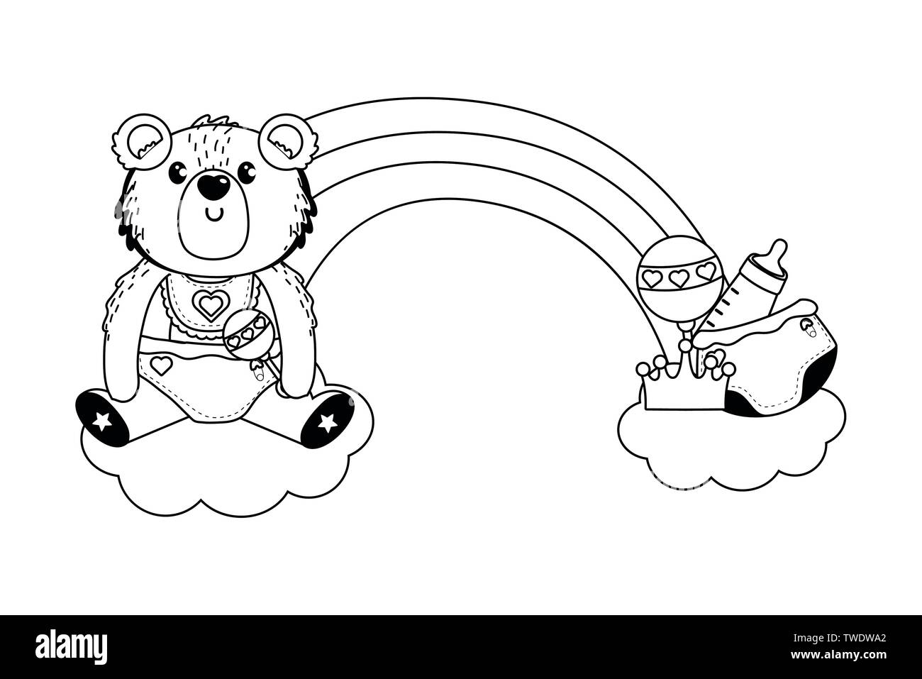 Baby symbol design, Childhood infant birth decoration present little ...