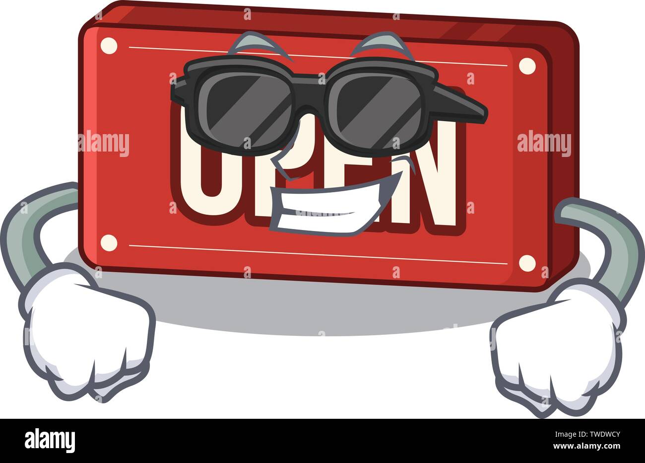 Super cool open sign isolated in the cartoon Stock Vector Image & Art ...