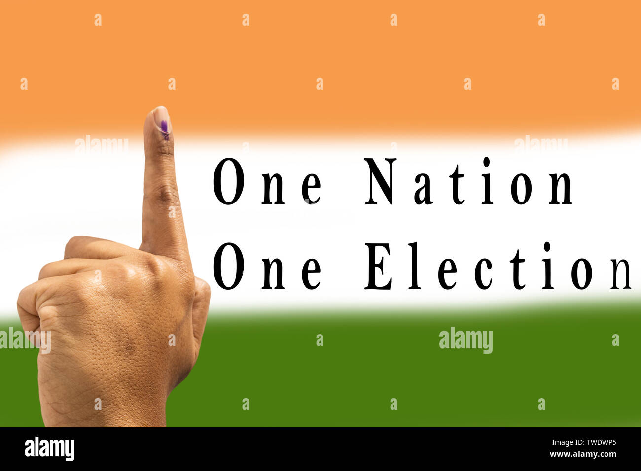 One Nation One Election with hand gesture of Indian Election on Indian ...