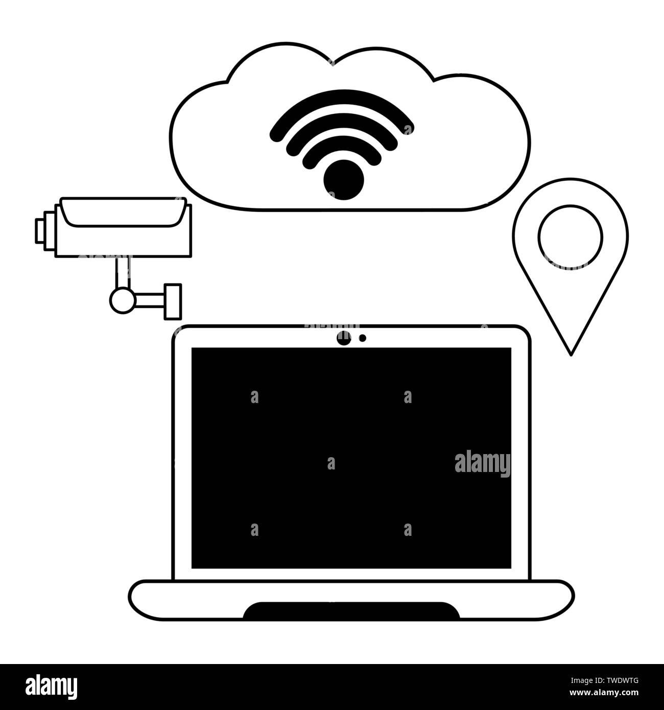 wifi free connection Stock Vector Image & Art - Alamy