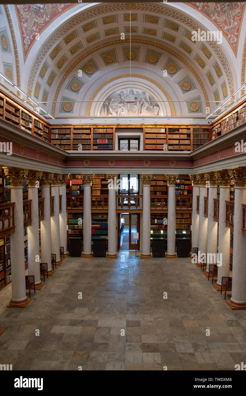 Vaulted Ceiling of the National Library of Finland, Helsinki, Finland ...