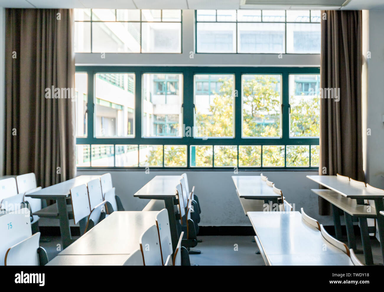 Bright classroom scene Stock Photo - Alamy