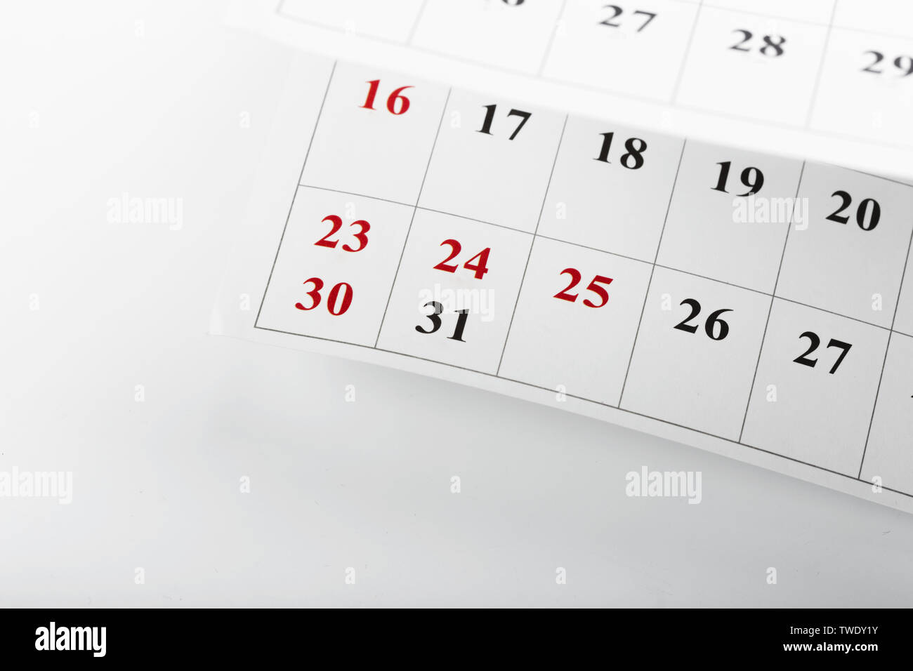 Calendar pages turning hi-res stock photography and images - Alamy