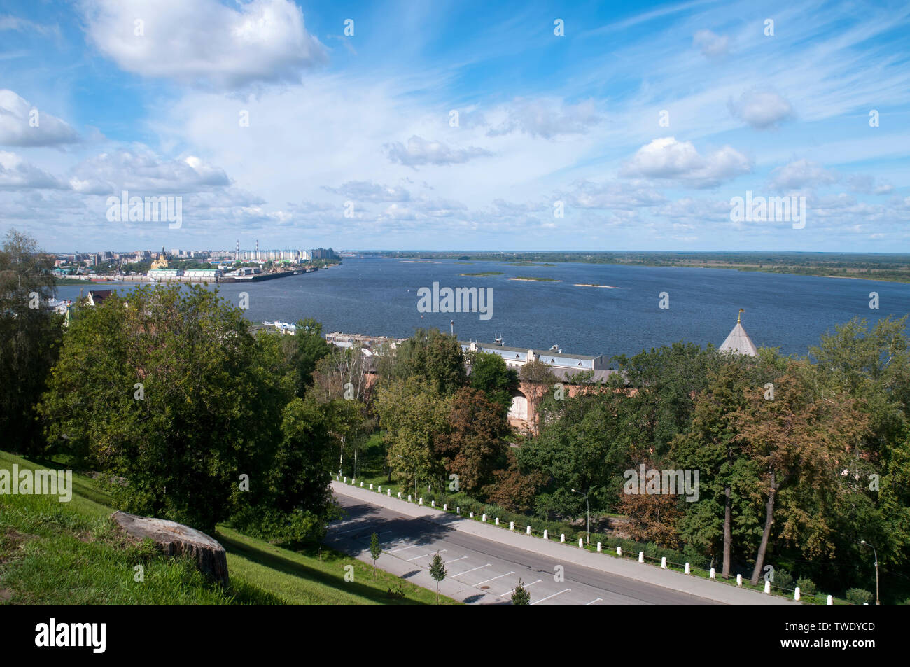 Nizhny Novgorod Russia, view across the Volga river Stock Photo - Alamy