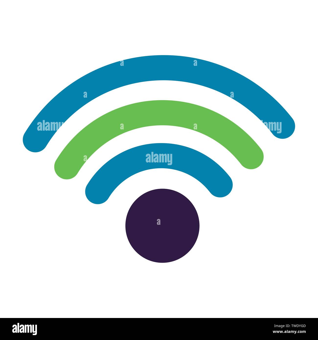 wifi internet signal on white background Stock Vector Image & Art - Alamy
