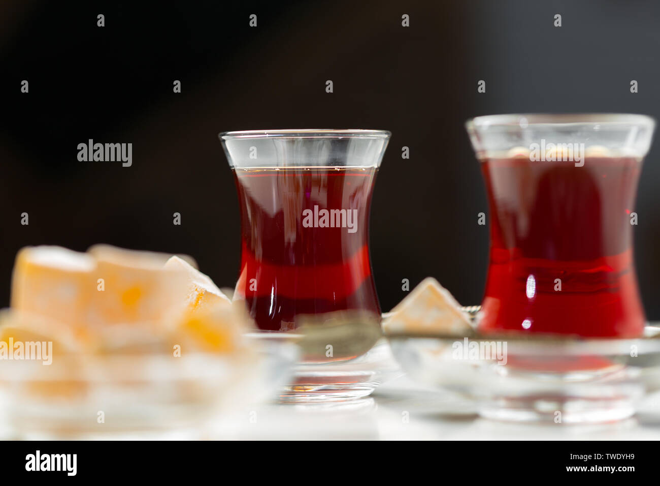 Traditional turkish tea close up Stock Photo - Alamy