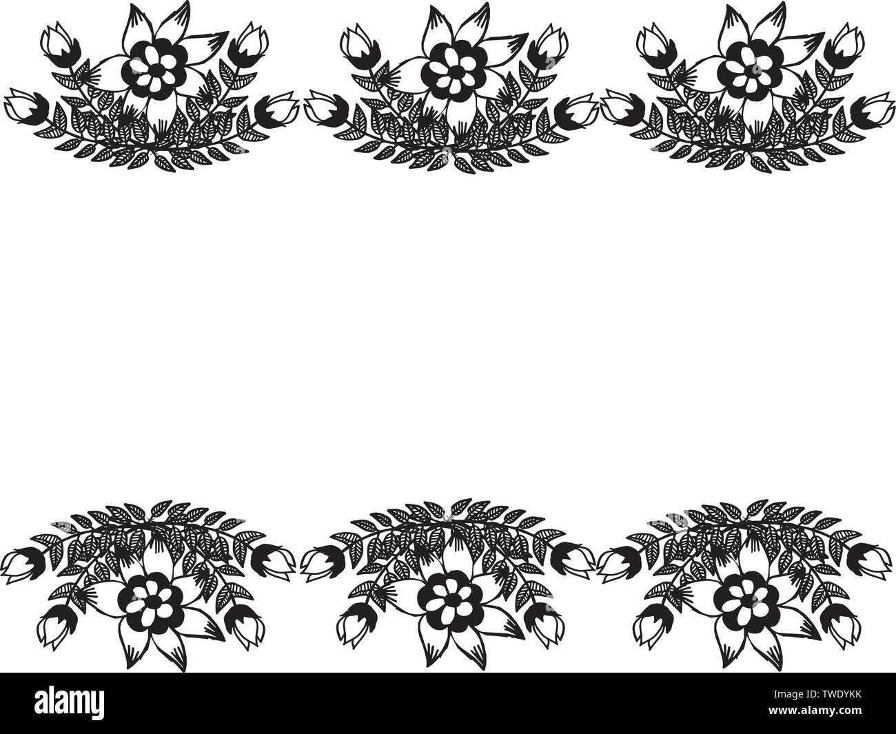 Vector illustration various drawing flower frame for design abstract ...