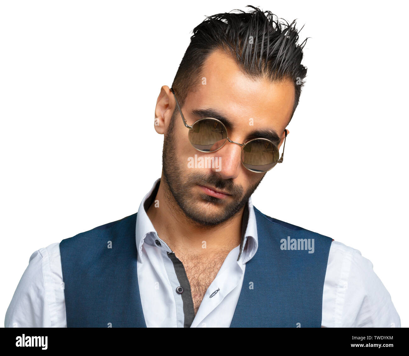 Turkish macho man model posing isolated on white background Stock Photo ...