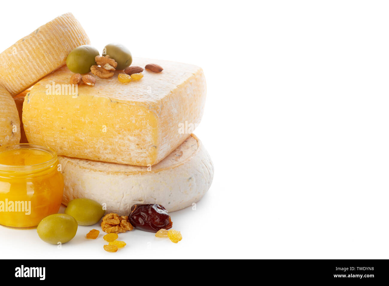 mix cheese isolated on white Stock Photo - Alamy