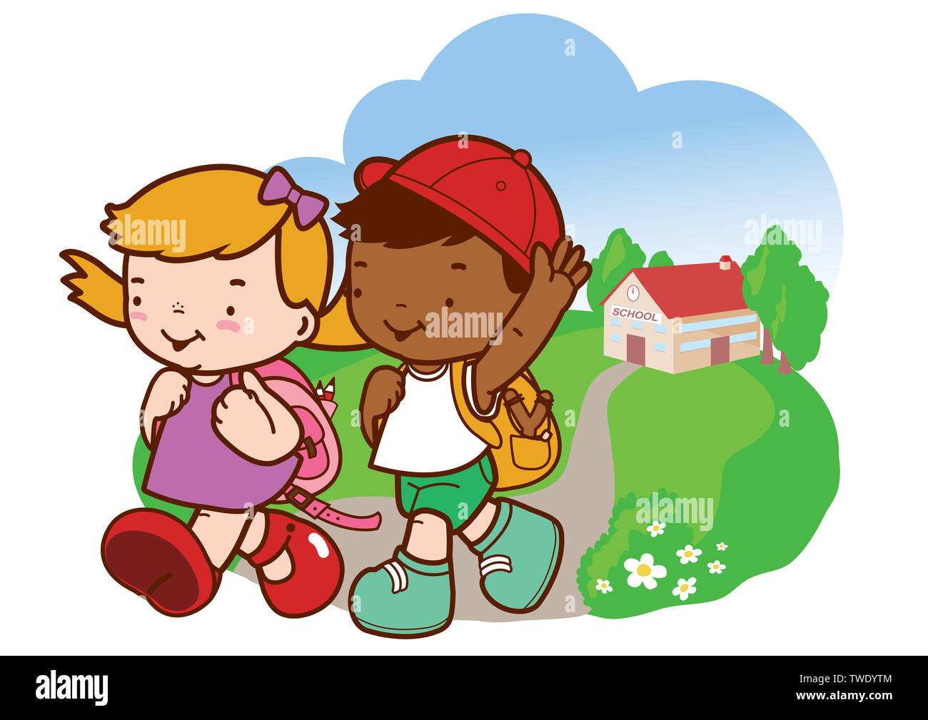 Students from american school Cut Out Stock Images & Pictures - Alamy