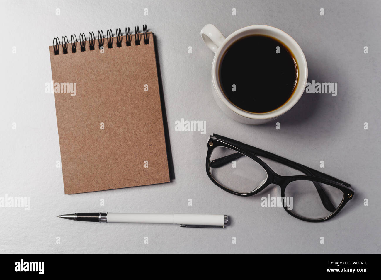 Work space, top view Stock Photo - Alamy