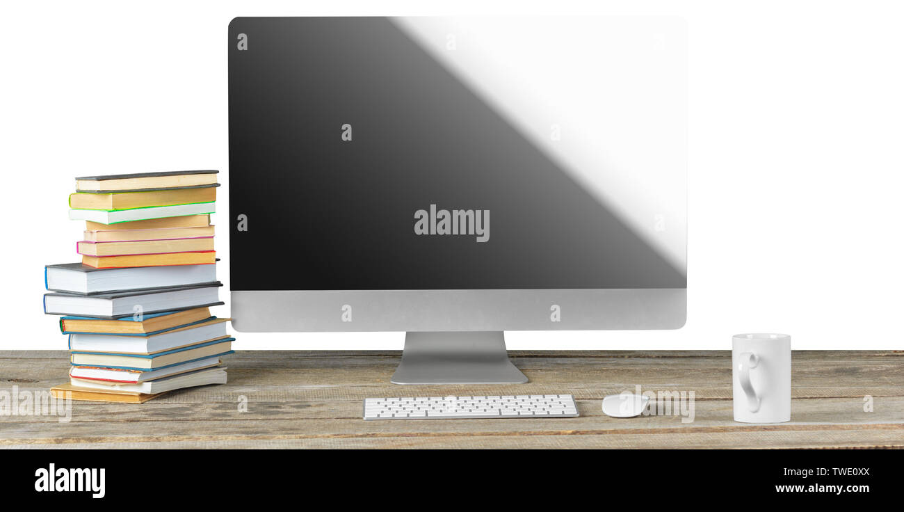 computer on the table Stock Photo - Alamy