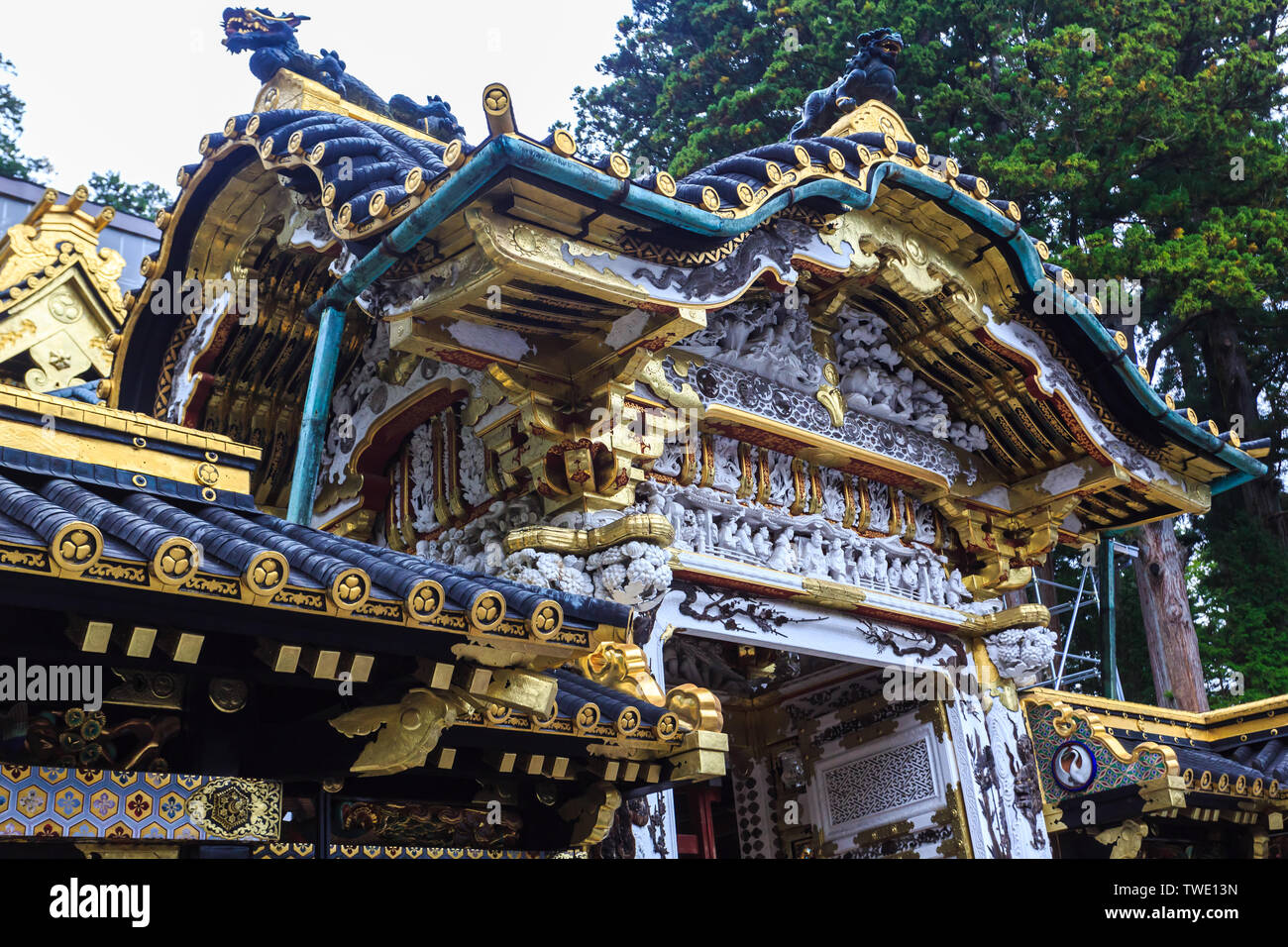 Nikko Toshogu Shrine temple in Nikko at autumn, Japan Stock Photo - Alamy