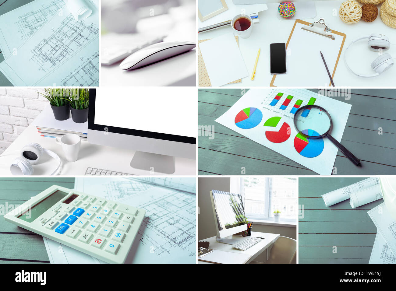 business collage, teamwork Stock Photo - Alamy