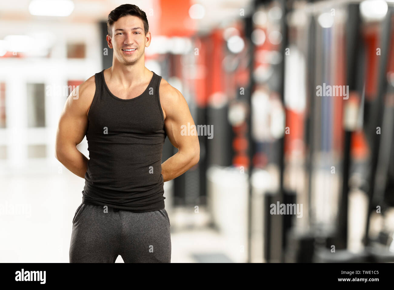 strong personal trainer Stock Photo - Alamy