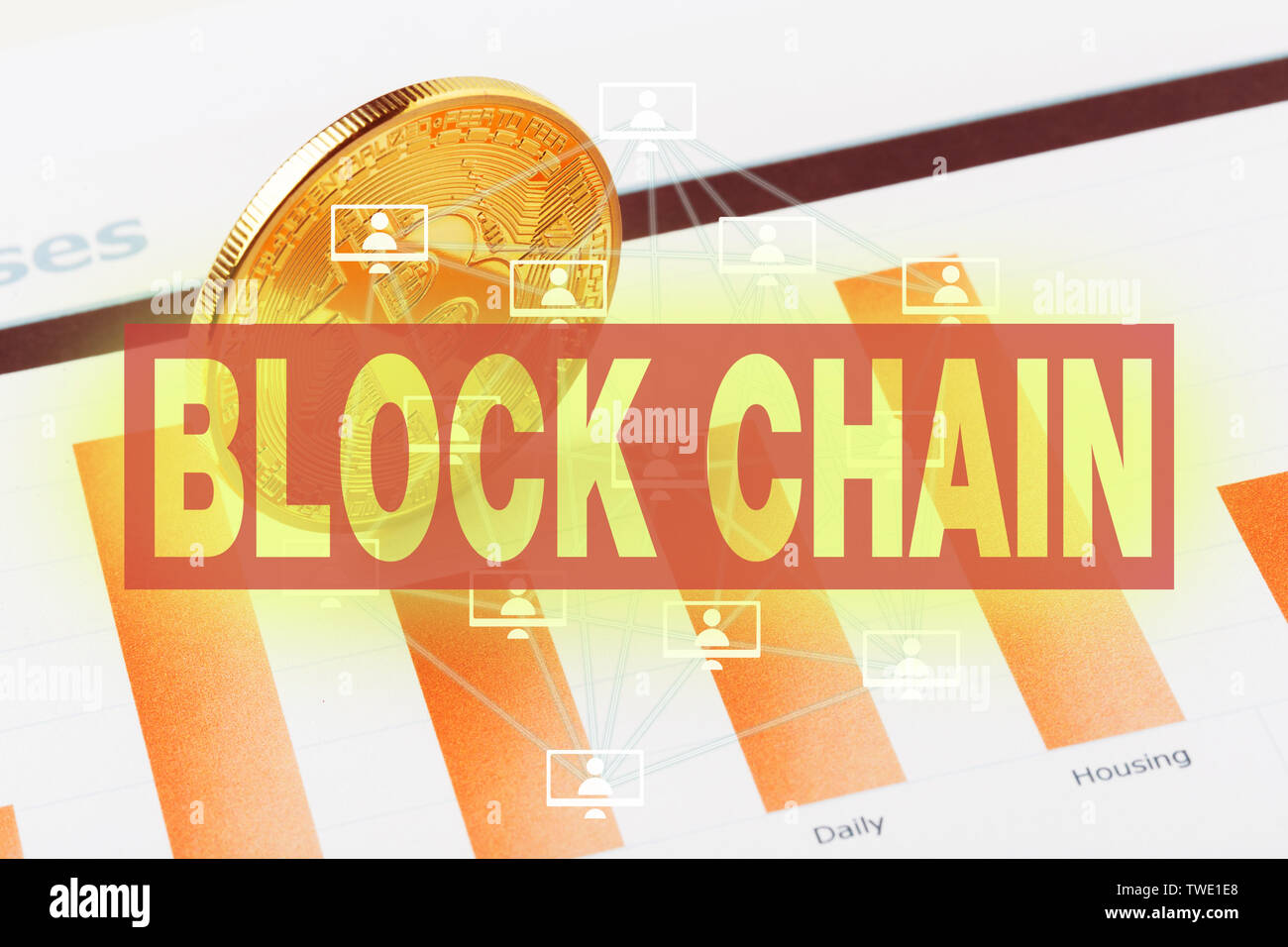 bitcoin crypto currency diagram Stock Photo - Alamy