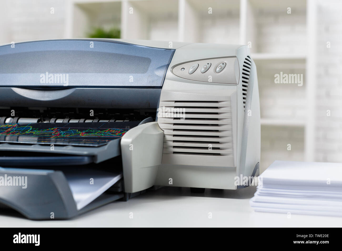 Stop button printer hi-res stock photography and images - Alamy