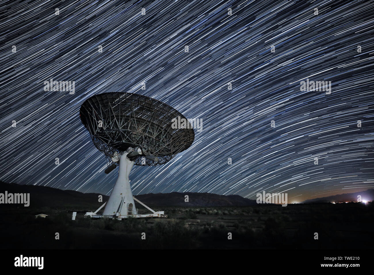 Time Lapse Star Trail Image at Night Long Exposure Stock Photo - Alamy