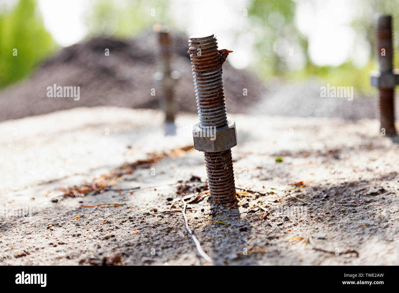 metal stick with rusty bolt Stock Photo - Alamy