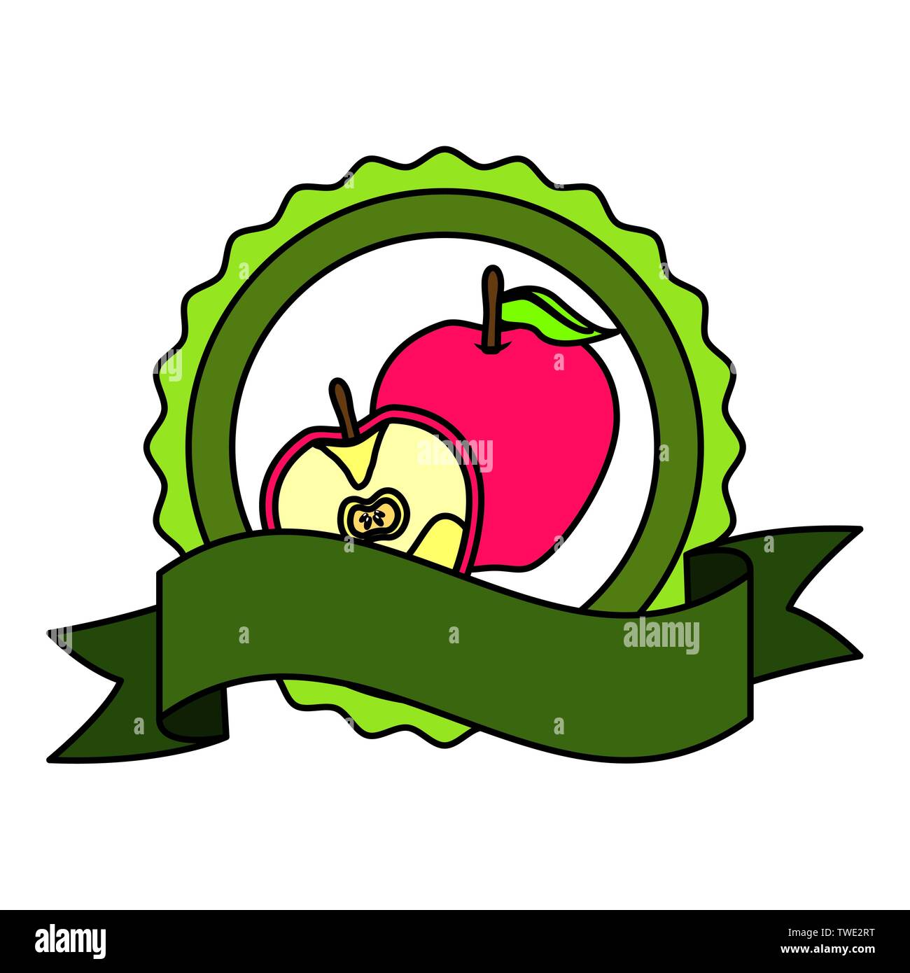 Fresh green passion fruits Stock Vector Images - Alamy