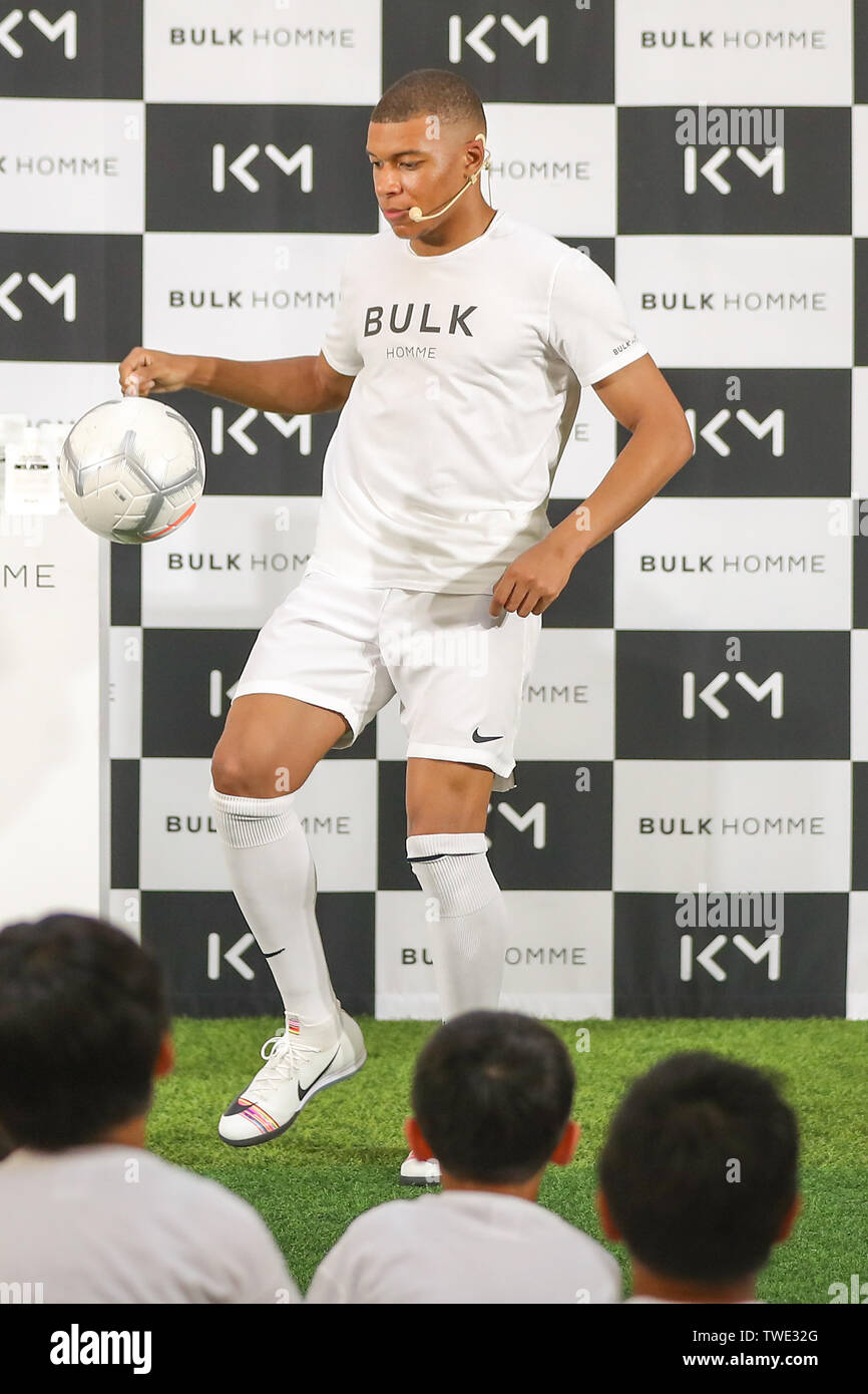 Paris Saint-Germain's French forward Kylian Mbappe attends a football ...