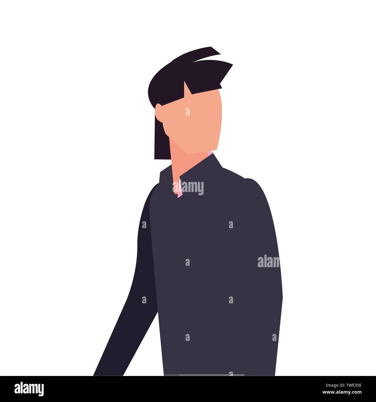 man character portrait cartoon design vector illustration Stock Vector ...