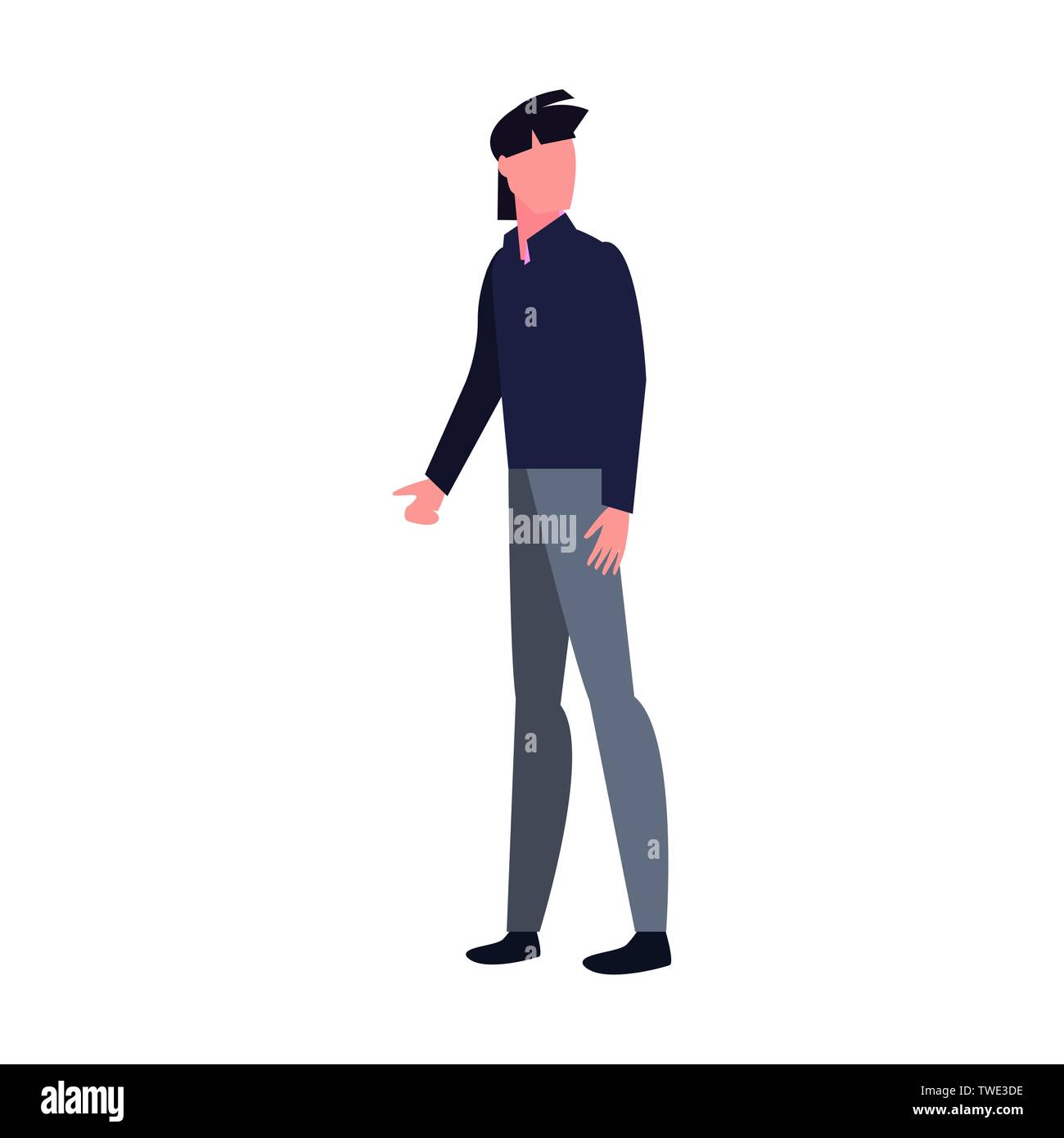 man character male casual clothes vector illustration Stock Vector ...