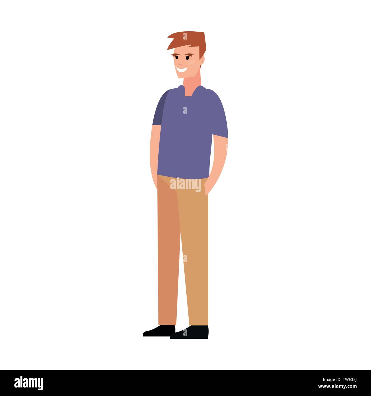 man character male casual clothes vector illustration Stock Vector ...