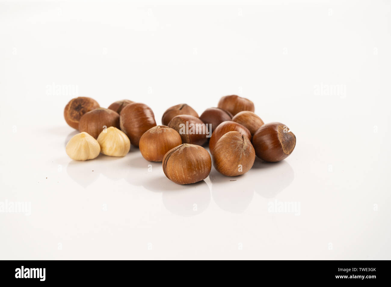 Northeast characteristic open hazelnut Stock Photo - Alamy