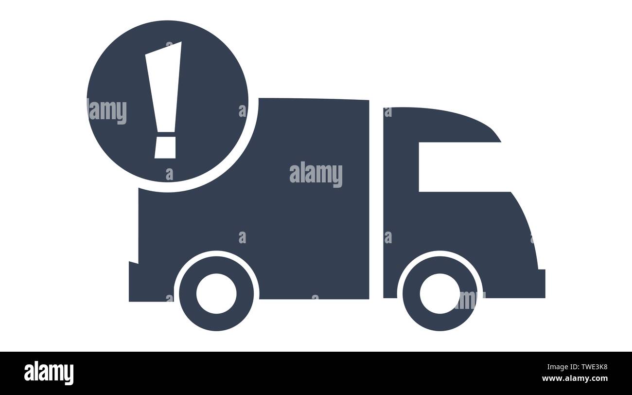 truck warning sign fast delivery vector illustration Stock Vector Image ...