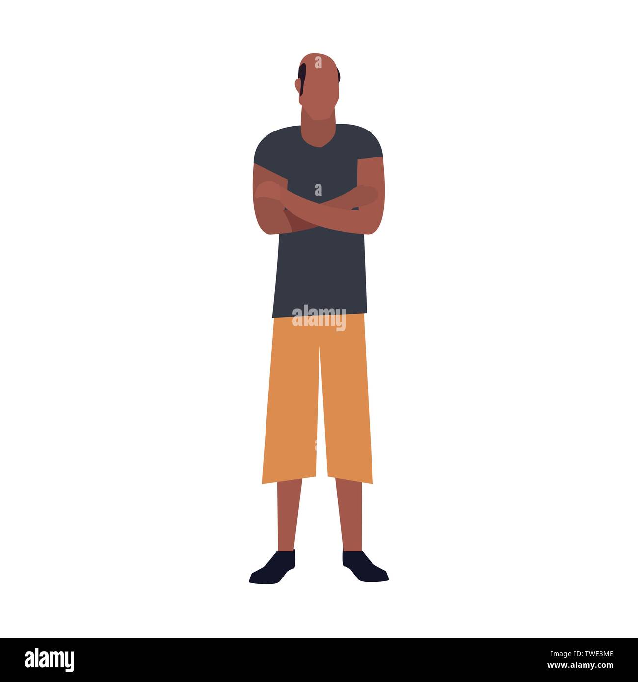 man character male casual clothes vector illustration Stock Vector ...