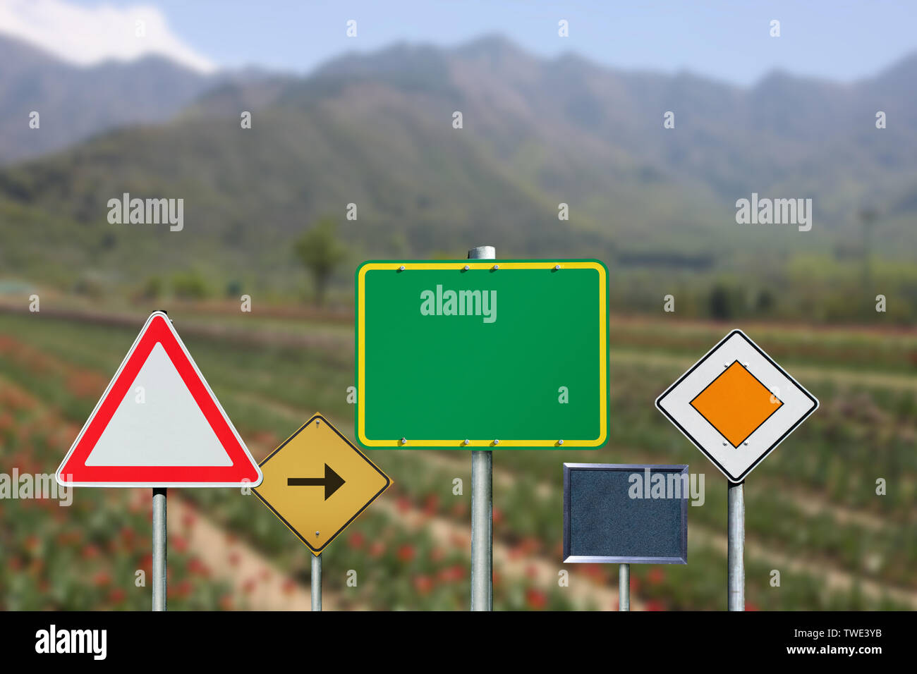 Assorted road sign boards Stock Photo - Alamy