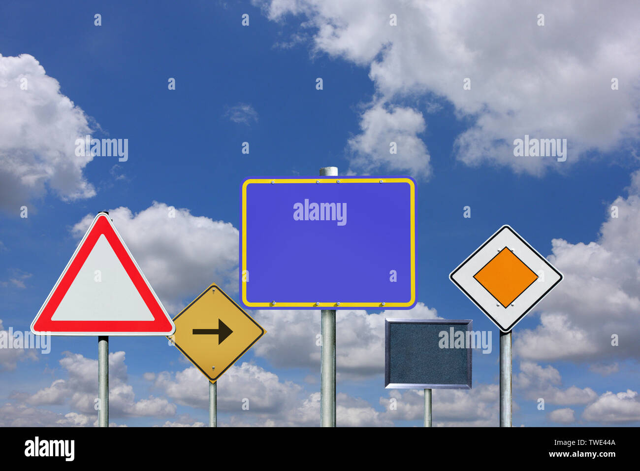 Assorted road sign boards Stock Photo - Alamy