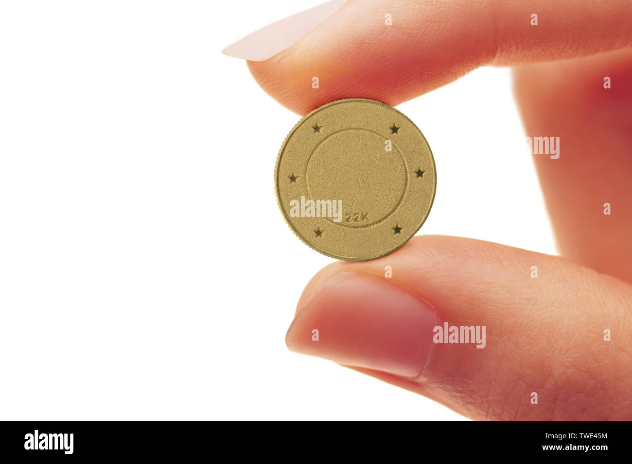 Gold coin hand hi-res stock photography and images - Alamy