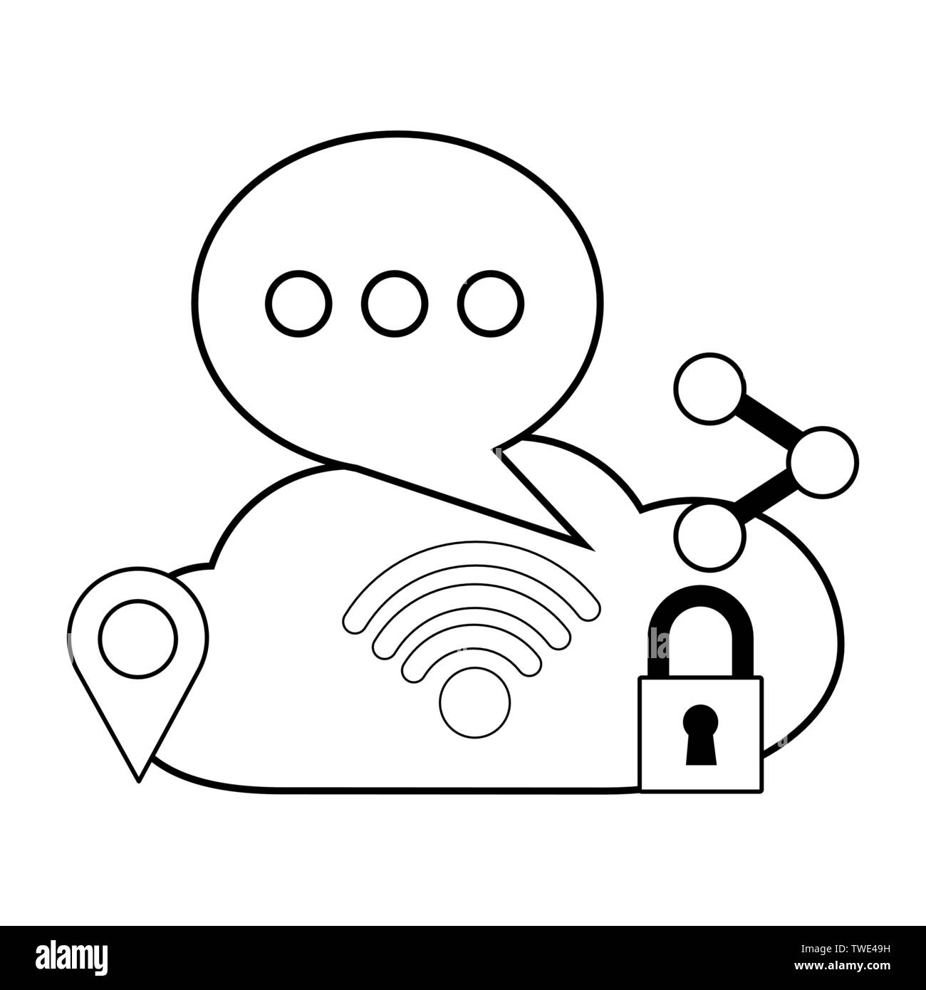 wifi free connection Stock Vector Image & Art - Alamy
