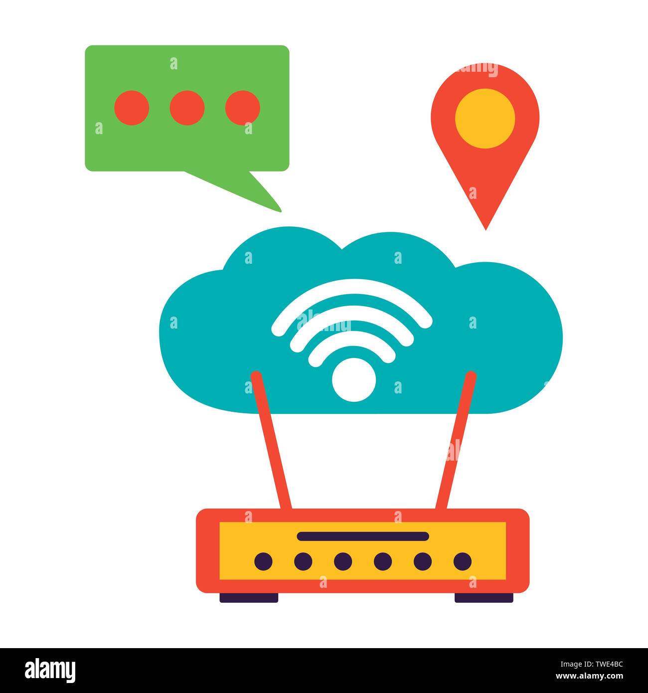 wifi free connection Stock Vector Image & Art - Alamy