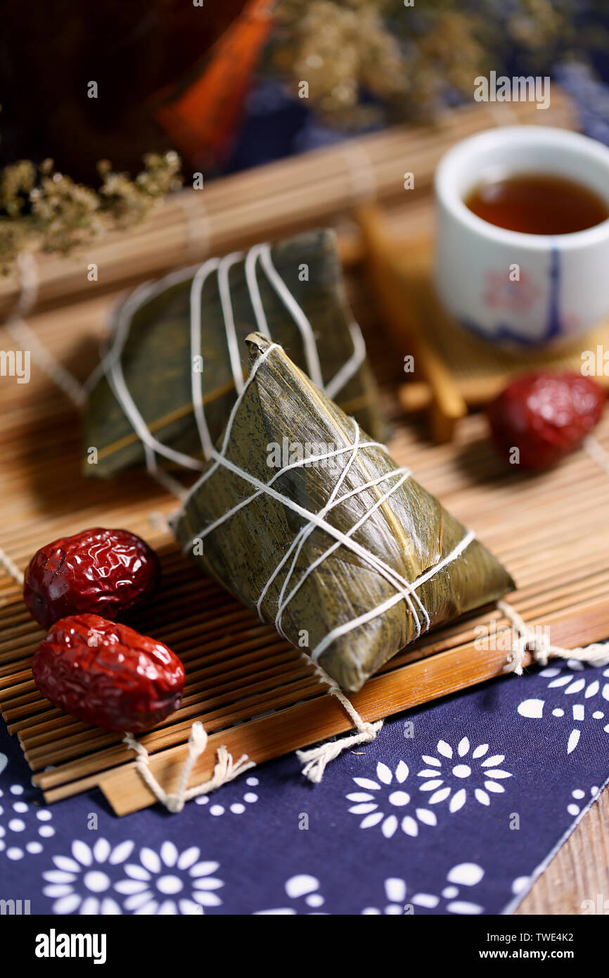 Dragon Boat Festival rice dumpling and realgar wine Stock Photo - Alamy