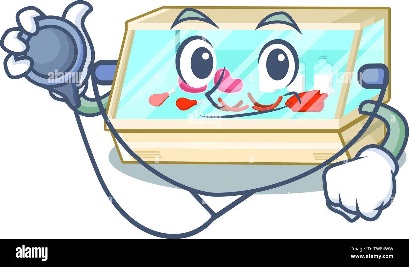 Doctor trade counter in the mascot shape Stock Vector Image & Art - Alamy