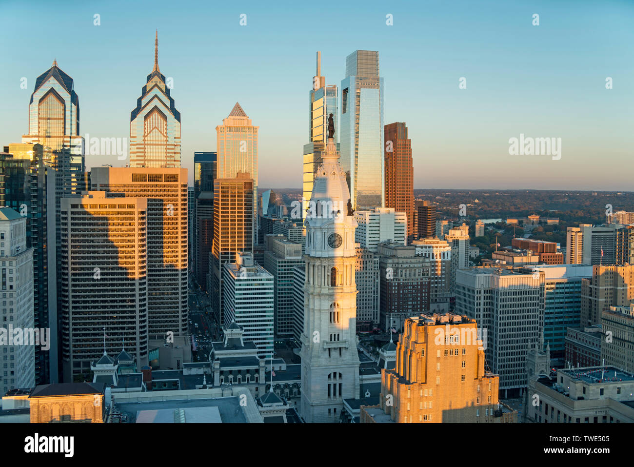 DOWNTOWN SKYLINE PHILADELPHIA PENNSYLVANIA USA Stock Photo - Alamy