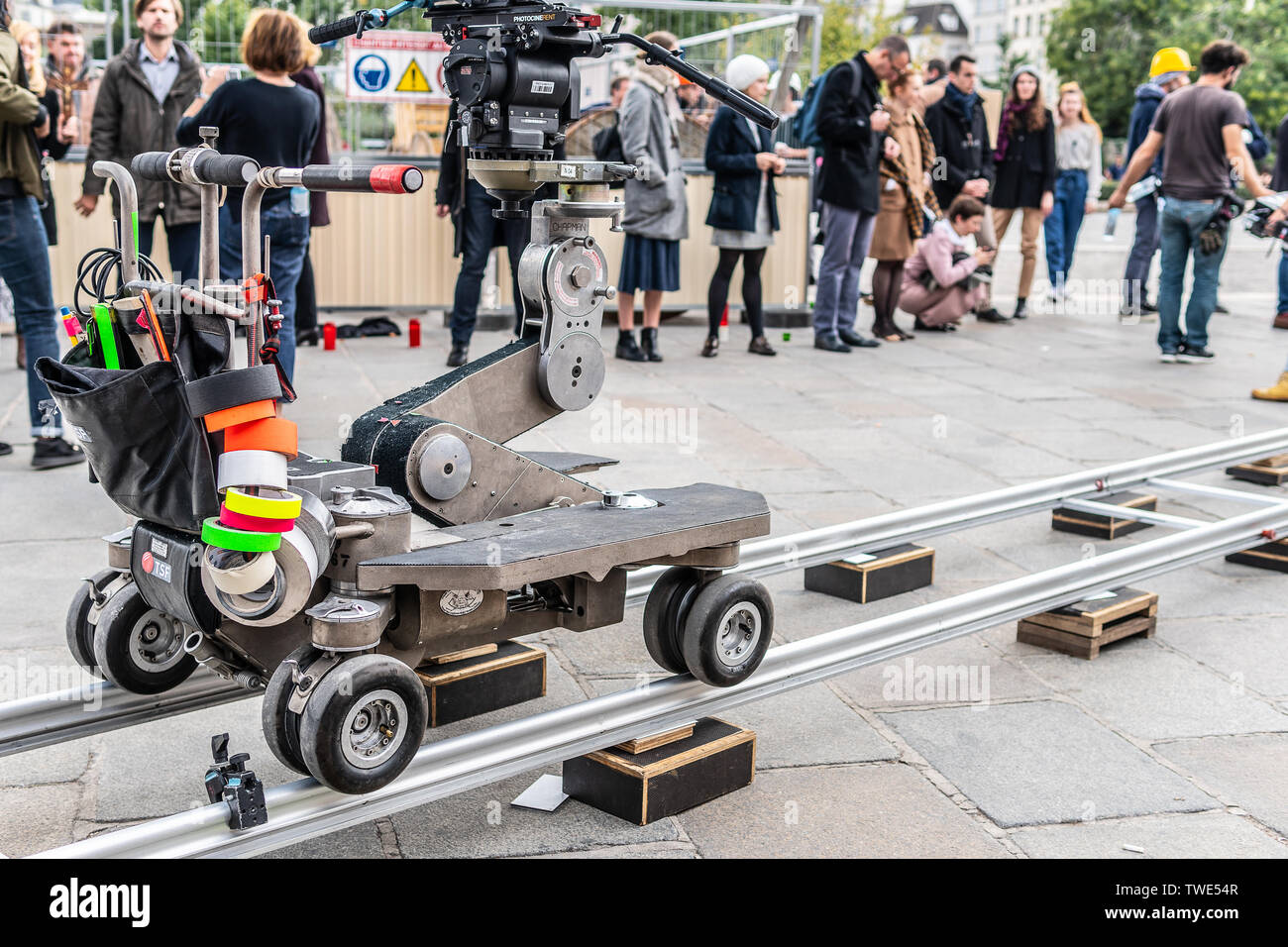 Man and television and trolley hi-res stock photography and images - Alamy