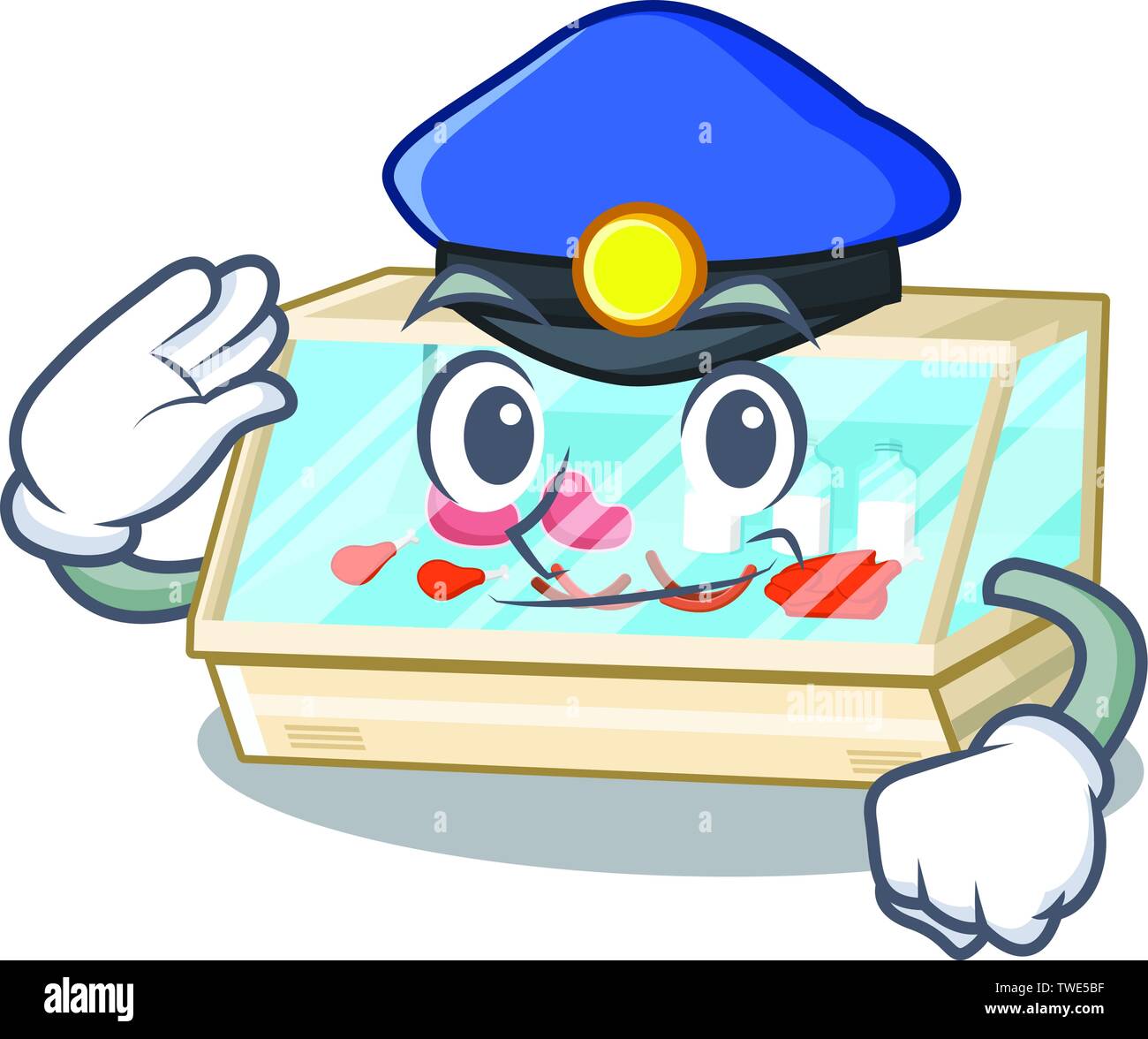 Police trade counter in the mascot shape Stock Vector Image & Art - Alamy