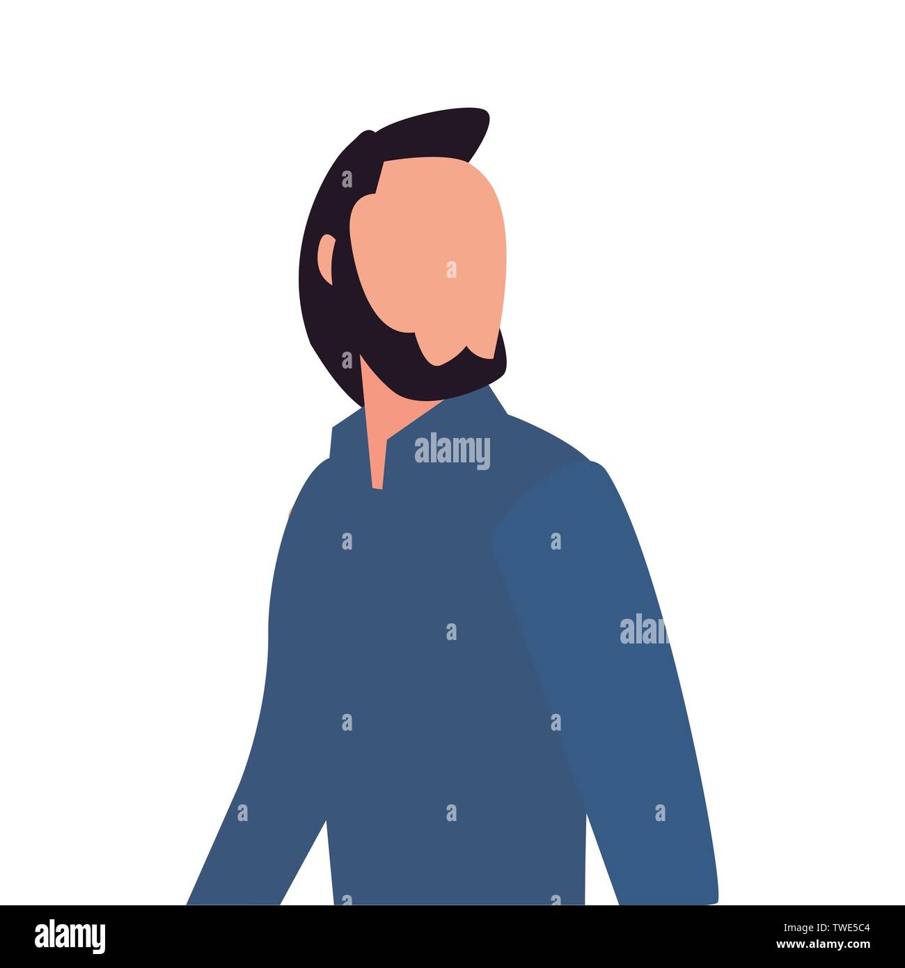 man character portrait cartoon design vector illustration Stock Vector ...