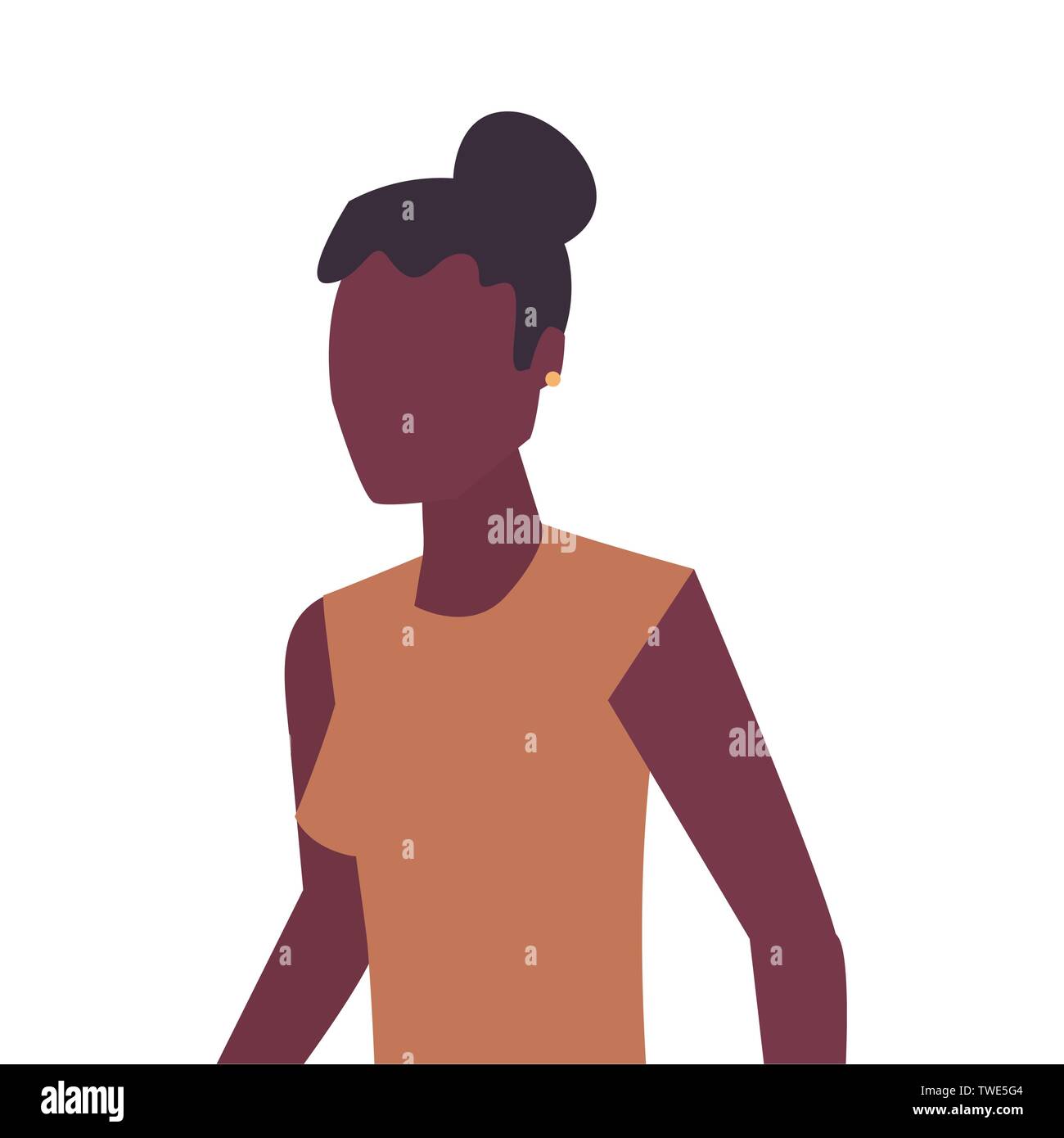 woman female character portrait design vector illustration Stock Vector ...