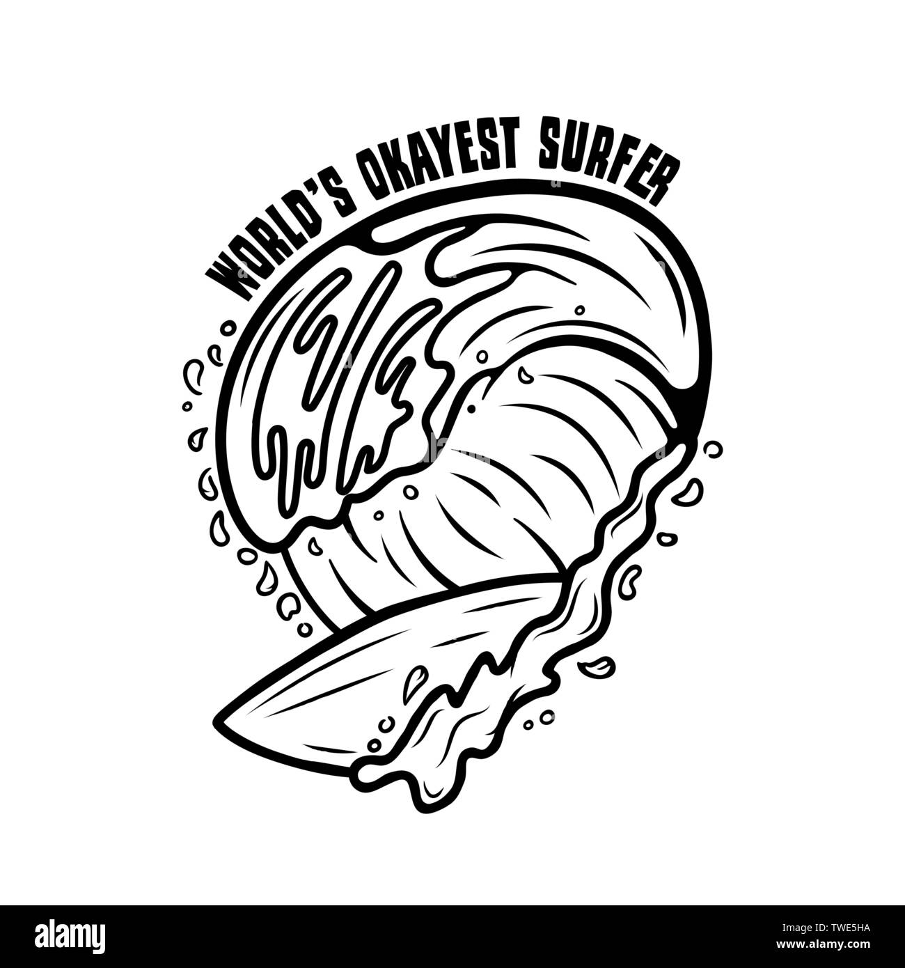 Vintage Surfing Drawings