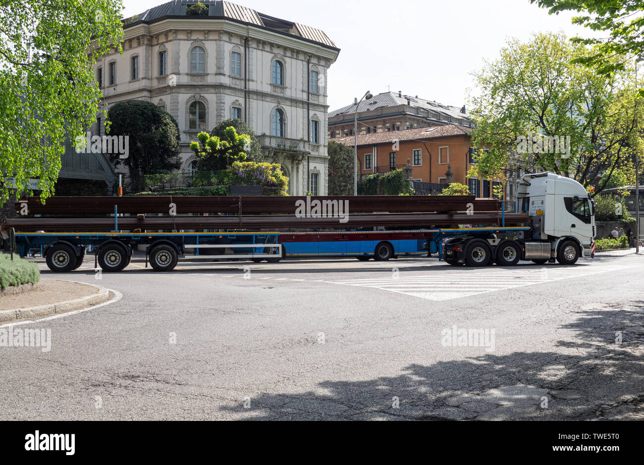 Long vehicle truck trailer hi-res stock photography and images - Alamy