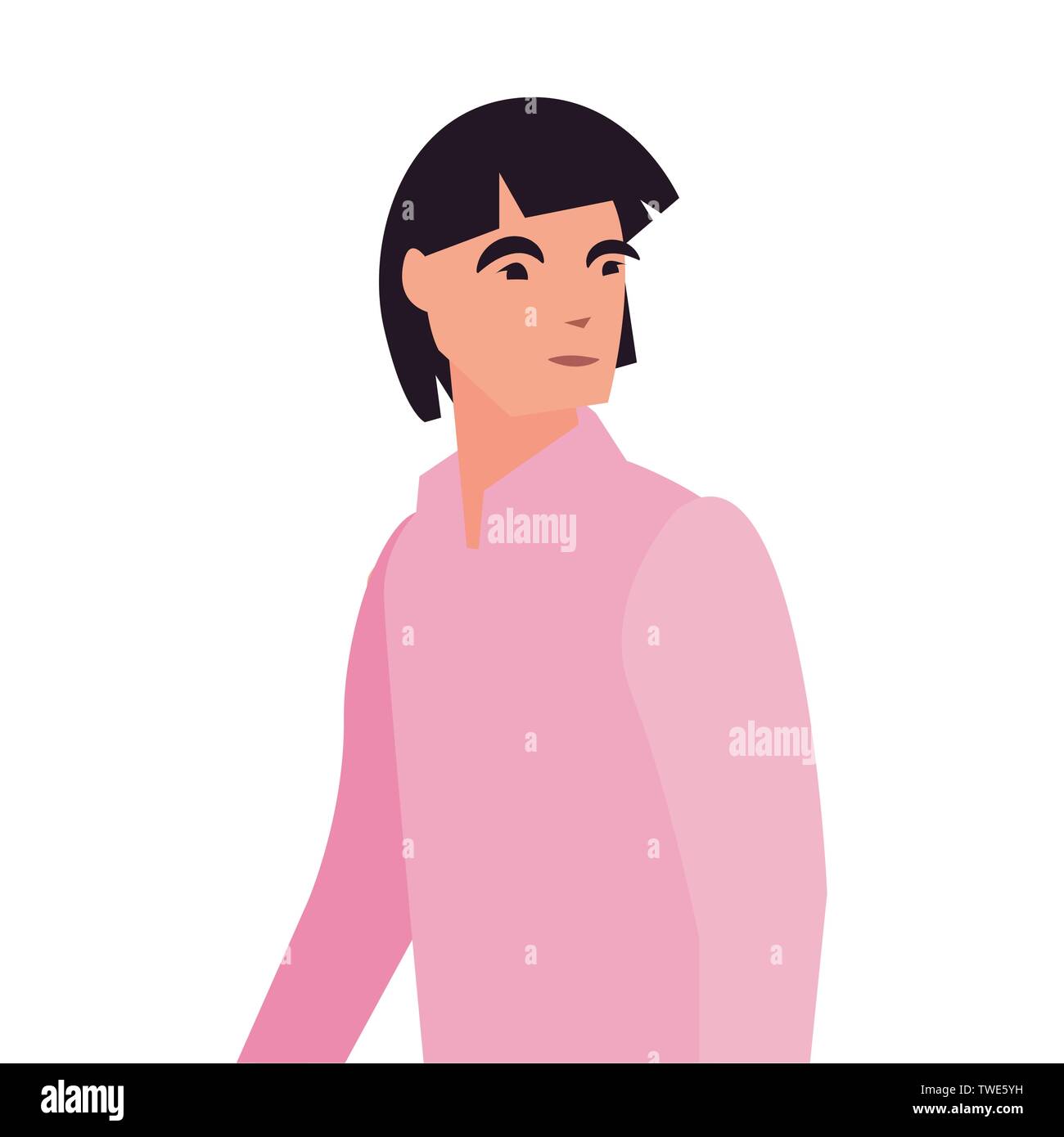 man character portrait cartoon design vector illustration Stock Vector ...