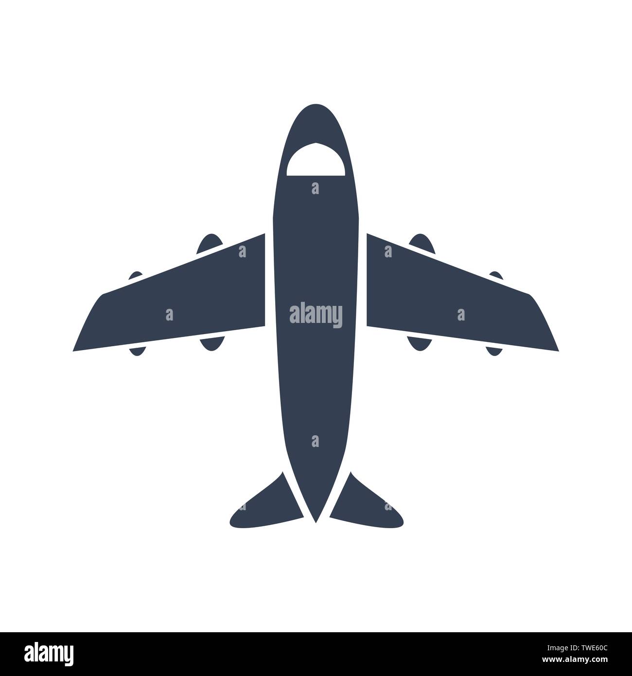 airplane transport icon on white background vector illustration Stock ...