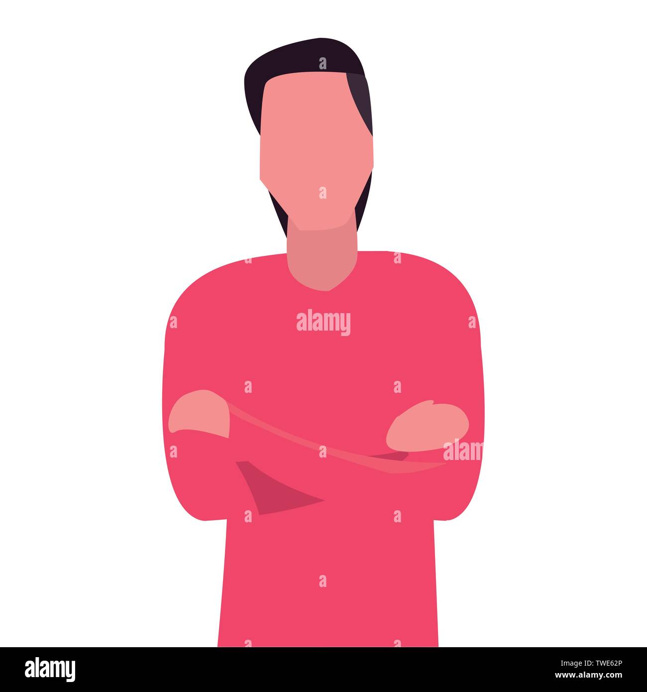 man character portrait cartoon design vector illustration Stock Vector ...